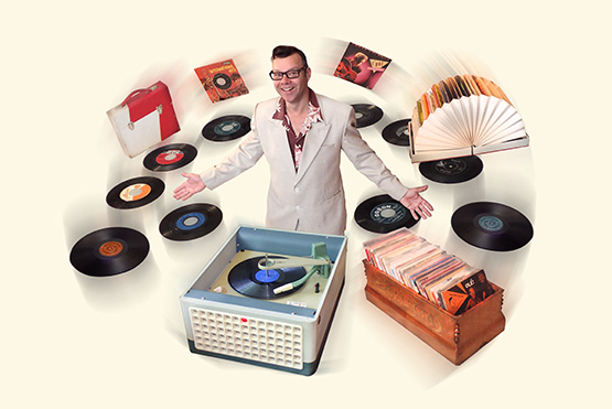 Retro DJ: atmosphere and party music